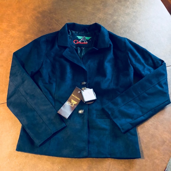 Armani Collezioni | Jackets & Coats | A Collezioni Ladies Blue Suede ...